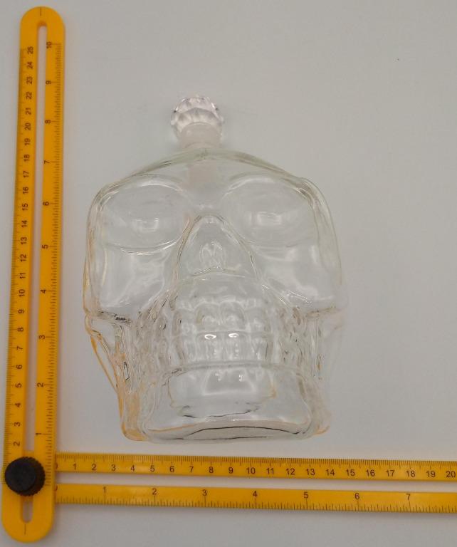 CRYSTAL HEAD Vodka Shot Whiskey Wine 1000 ml Glass Bottle Decanter ...