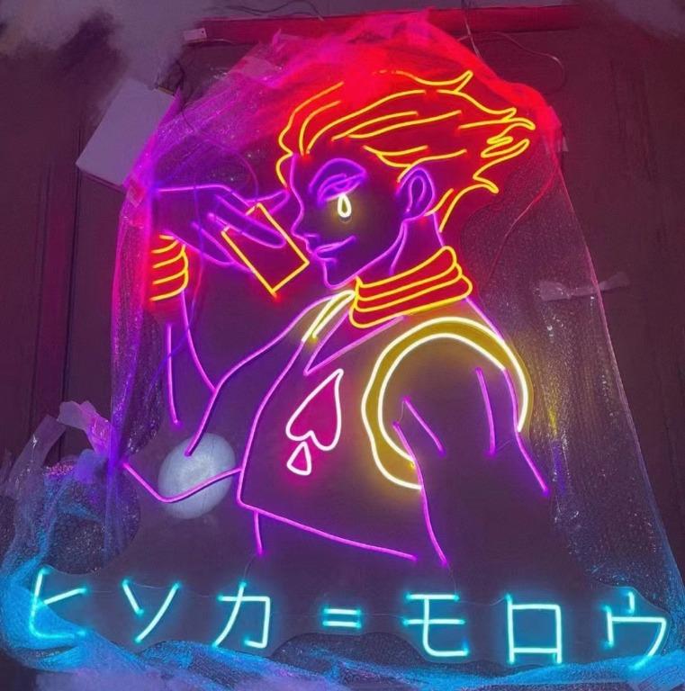 customized neon light anime, animated neon sign, game, Video Gaming ...