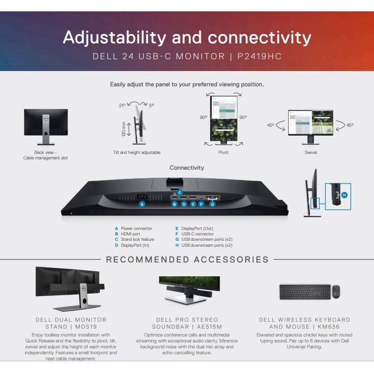 Dell 24 inch USB-C Monitor, Computers & Tech, Parts & Accessories ...