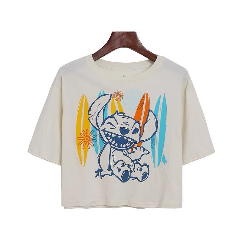 Disney Stitch Crop Top, Women's Fashion, Tops, Shirts on Carousell