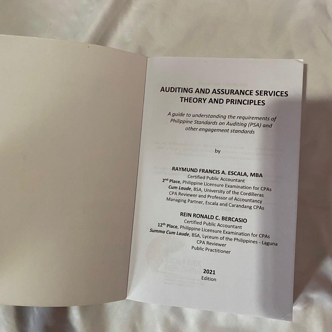 ESCALA - Auditing and Assurance Principles 2021, Hobbies & Toys, Books ...