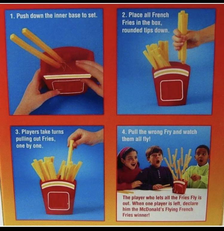 Flying French Fries Family Game, Hobbies & Toys, Toys & Games on Carousell