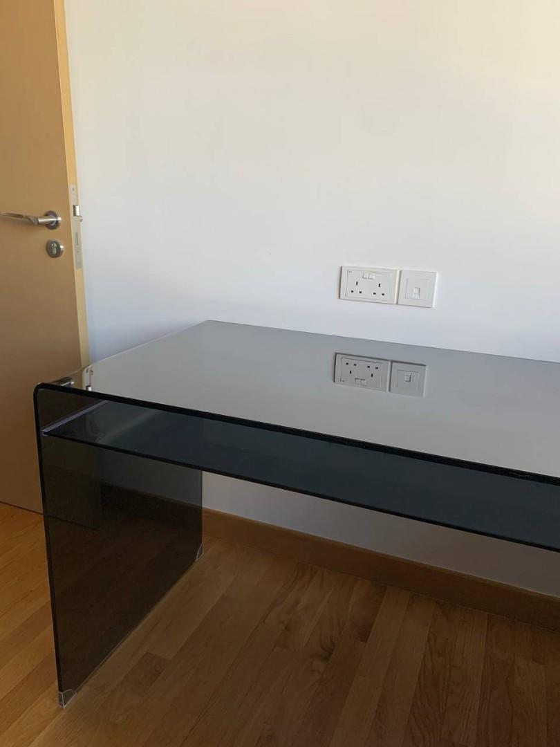 Glass study table, Furniture & Home Living, Furniture, Tables & Sets on ...