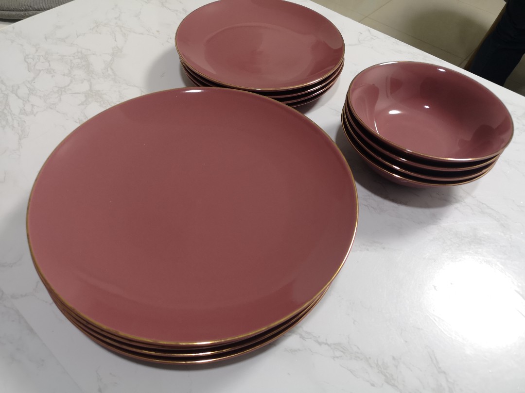 Hooga 4 Set Plates, Small Plates, Bowls, Furniture & Home Living ...