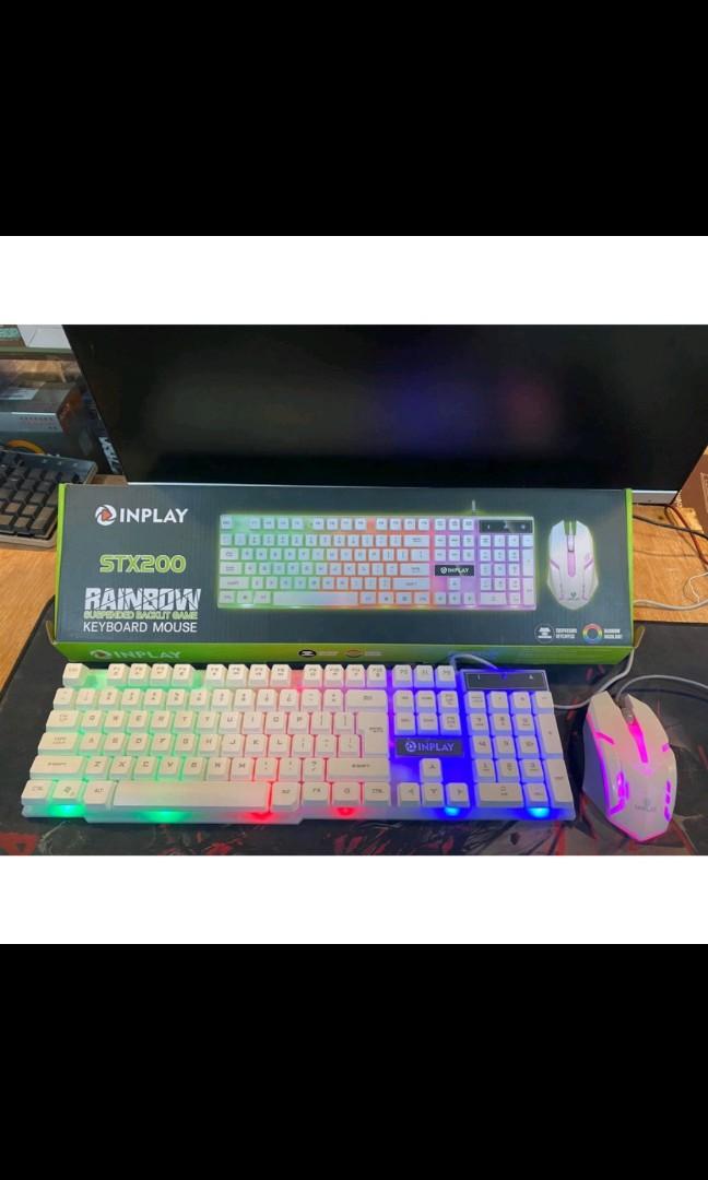 (KEYBOARD LANG) INPLAY (STX200) RAINBOW/ RGB SUSPENDED BACKLIGHT GAME ...
