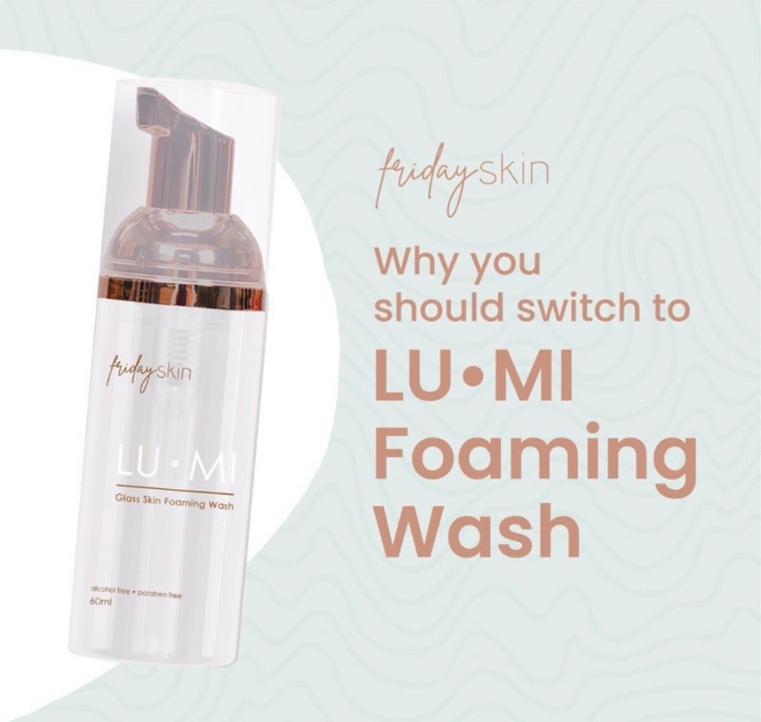 LU-MI Glass Skin Foaming Wash, Beauty & Personal Care, Face, Face Care ...