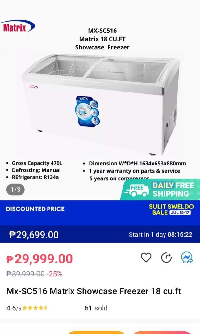 Matrix Freezer, TV & Home Appliances, Kitchen Appliances, Refrigerators ...