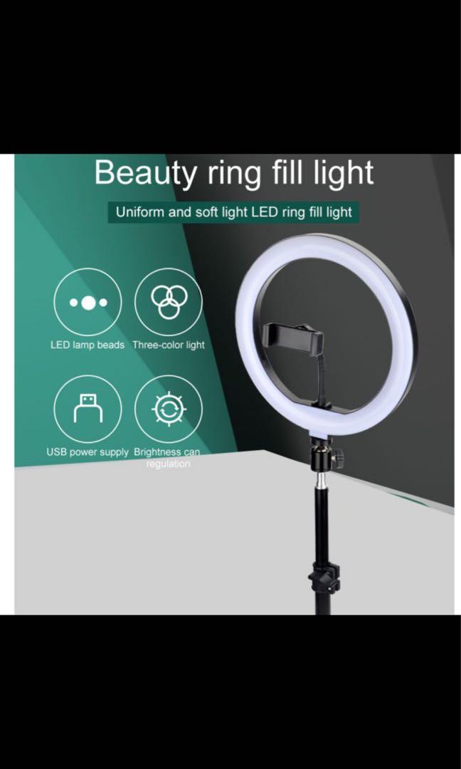 mini metal tripod + led ring light, Photography, Photography ...