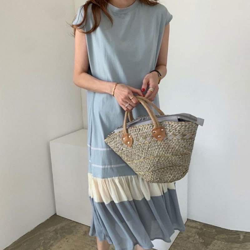 New Blue maxi dress chest 40 P1,700, Women's Fashion, Dresses & Sets ...