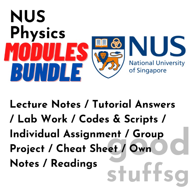 NUS Physics Notes & Course Module Package, Hobbies & Toys, Books ...