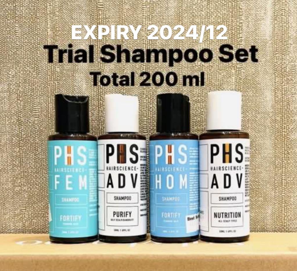 PHS HAIRSCIENCE. TRIAL SHAMPOO SET. AUTHENTIC, Beauty & Personal Care ...