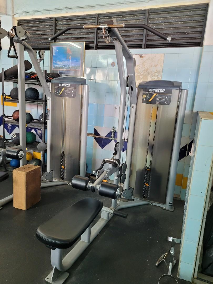 Precor Stack Weight Lat Pull down, Leg Press, Leg Curl, Leg Extension ...