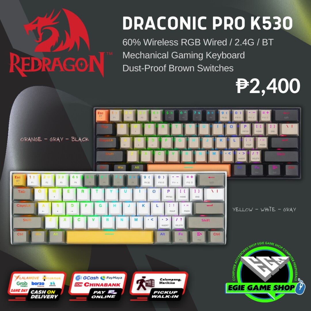 REDRAGON DRACONIC PRO K530 | Mechanical Keyboard | Brown Switch, Computers & Tech, Parts ...