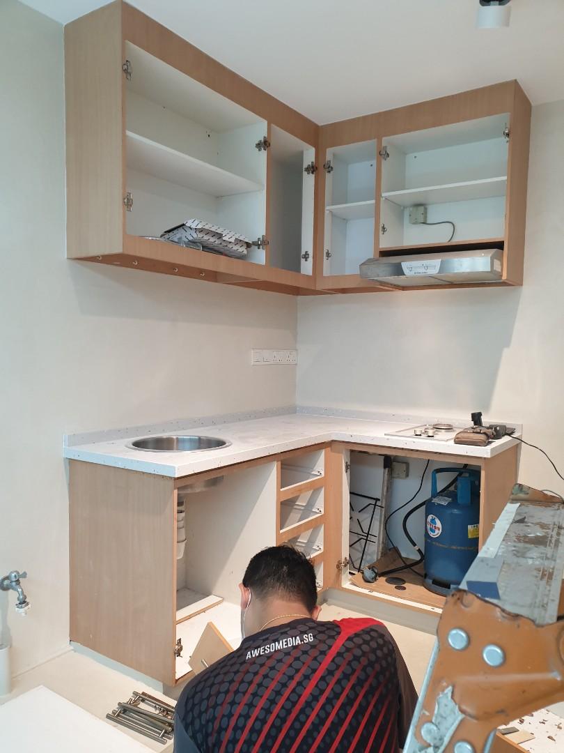 Relamination / Wrap / Rewrap for Kitchen Cabinets, Feature Wall ...