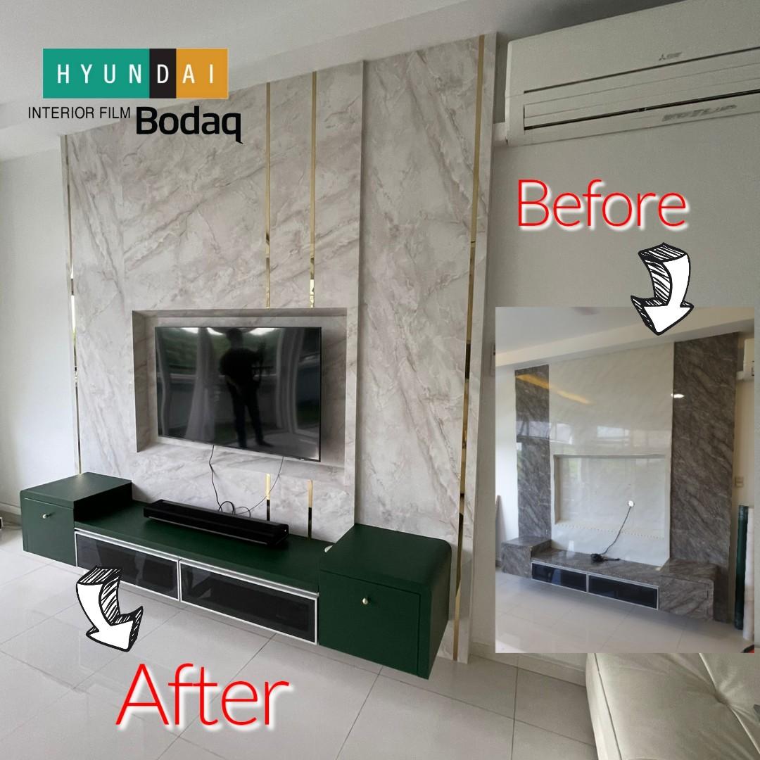 Relamination / Wrap / Rewrap for Kitchen Cabinets, Feature Wall ...