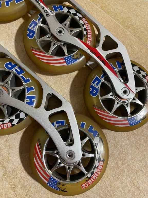 Rollerblade frame for 4 x 100mm wheels + Hyper wheels, Sports Equipment ...