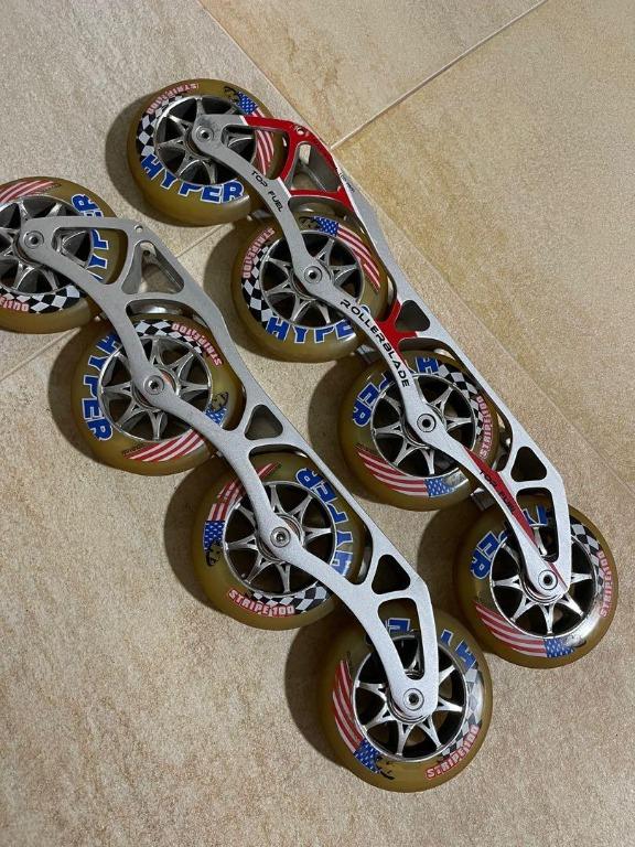 Rollerblade frame for 4 x 100mm wheels + Hyper wheels, Sports Equipment ...