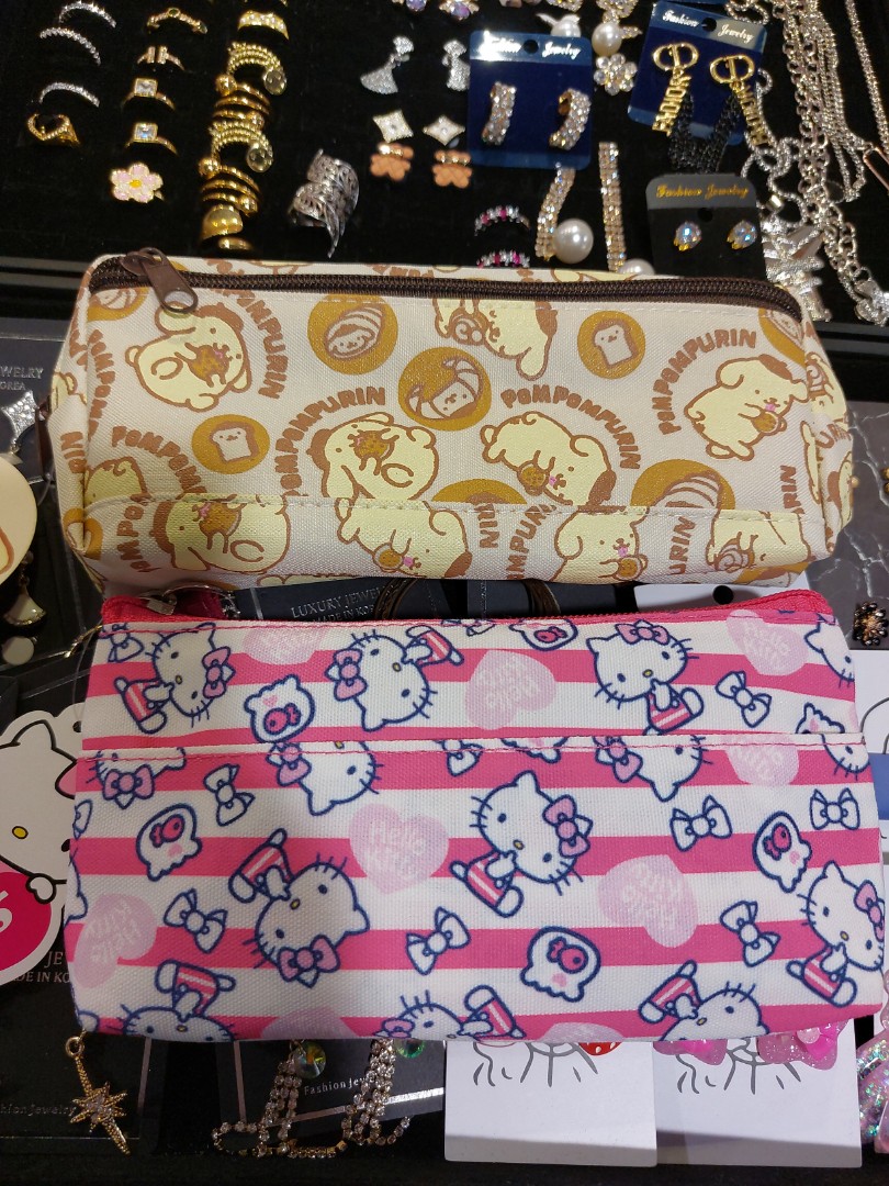 Sanrio hello kitty pompompurin pencil case, cosmetic pouch, Women's ...