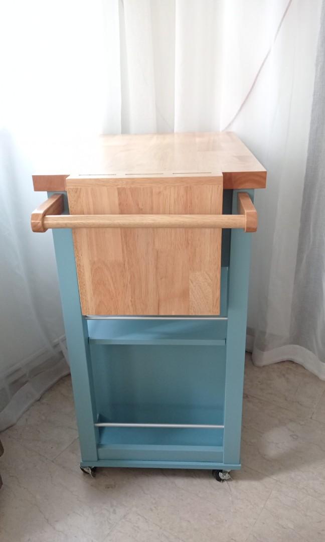 BN Solid wood Bar trolley with wheels , steak table, kitchen trolley ...