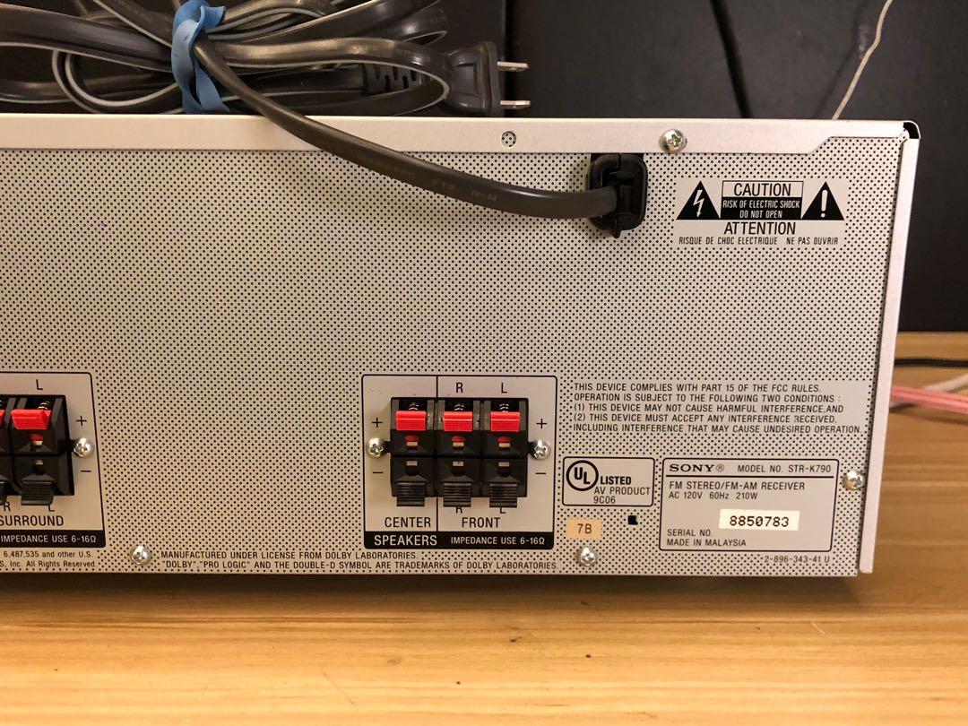 Sony STR-K790 5.1 Silver 800W Home Theater Dolby Digital DTS AM/FM ...