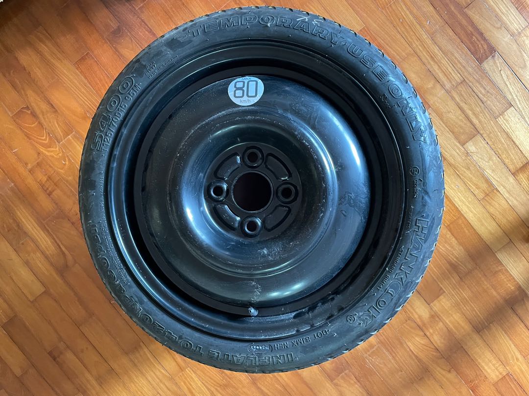 Spare Tyre Temporary with rim, Car Accessories, Tyres & Rims on Carousell
