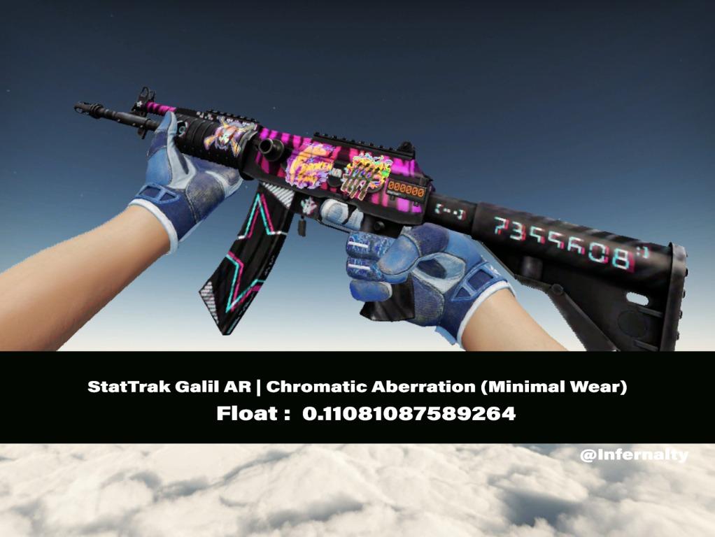 StatTrak Galil AR Chromatic Aberration MW CSGO SKINS KNIVES, Video Gaming, Gaming Accessories ...