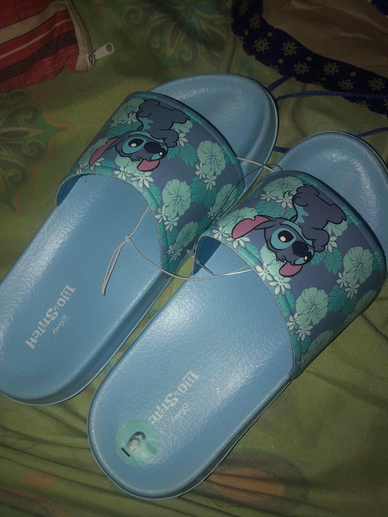 Stitch slides, Women's Fashion, Footwear, Slippers and slides on Carousell
