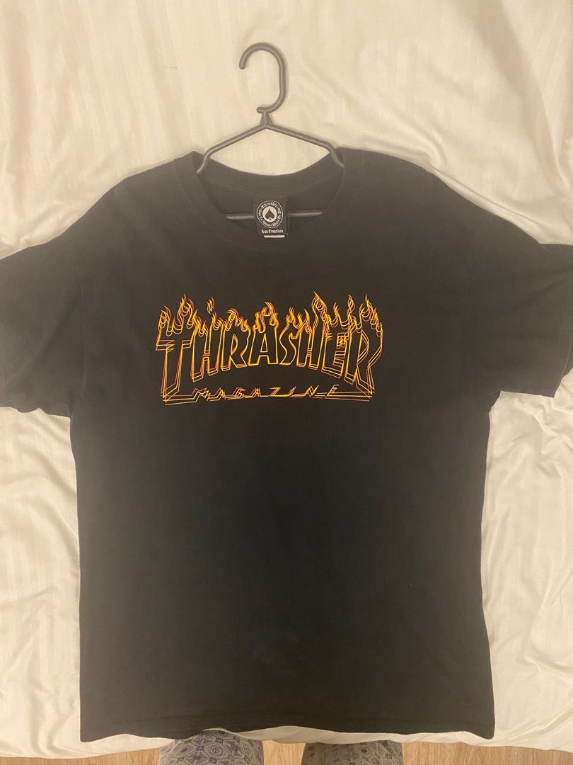 Thrasher Outline Flame, Men's Fashion, Tops & Sets, Tshirts & Polo ...
