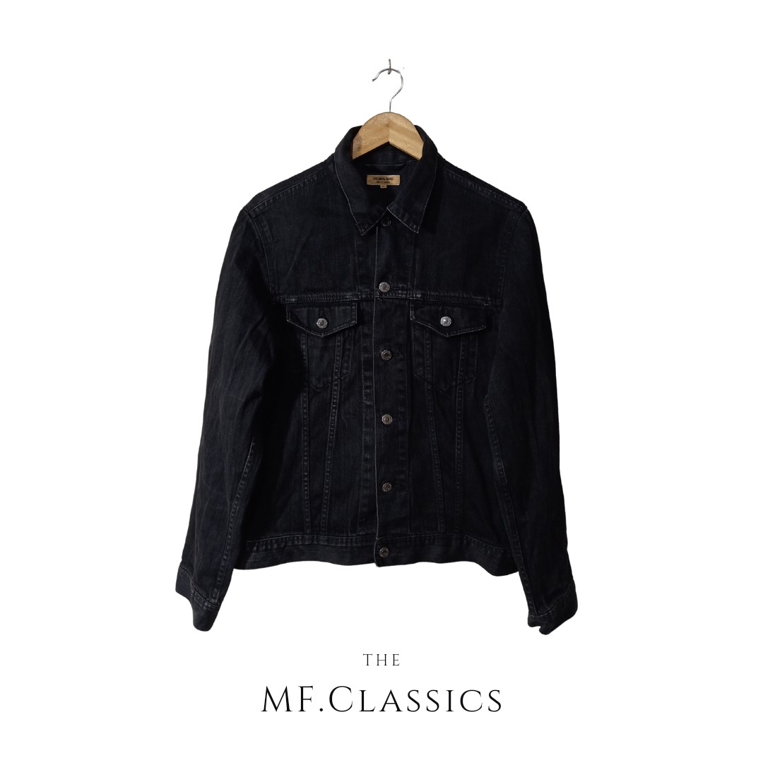 Uniqlo Denim Jacket (Black) - 24 L 22 W, Men's Fashion, Coats, Jackets ...