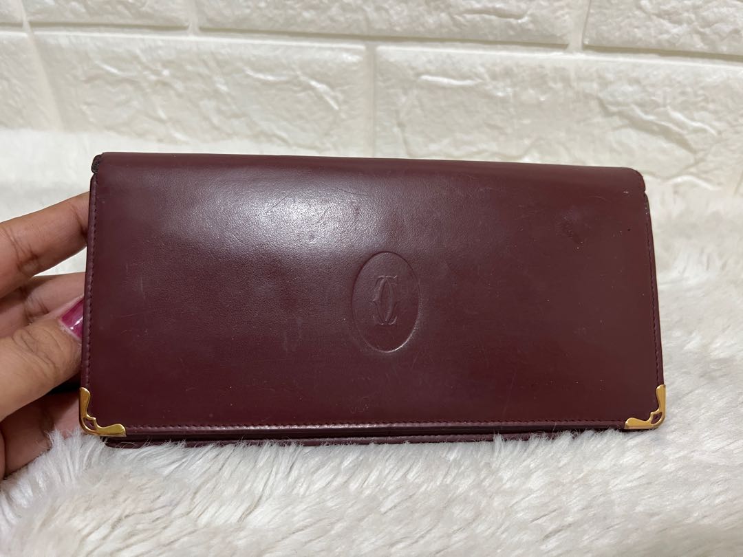 Vintage Cartier Bifold Wallet, Women's Fashion, Bags & Wallets, Wallets ...