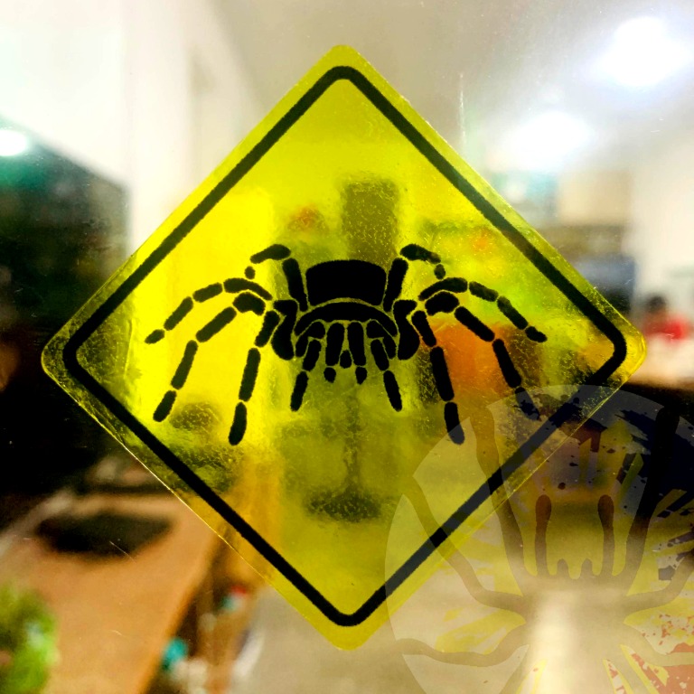WARNING SIGN DECAL (TARANTULA & SCORPION), Pet Supplies, Homes & Other ...