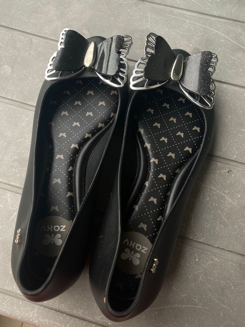 Zaxy Jelly Flats wt free glitter flats, Women's Fashion, Footwear ...