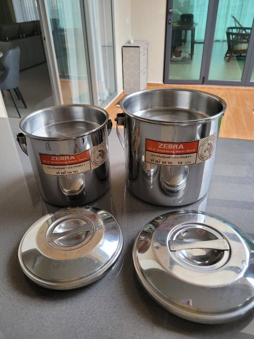 Zebra stainless steel food containers, Furniture & Home Living ...