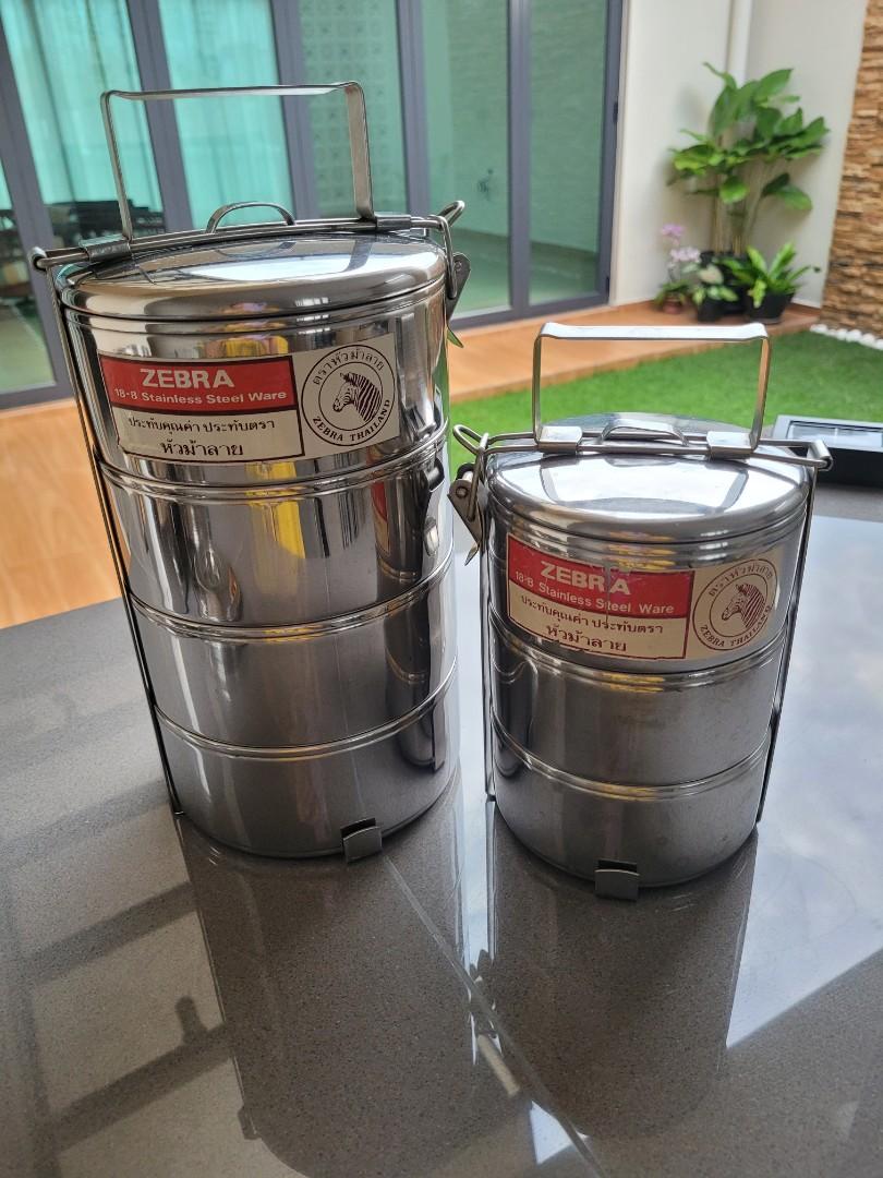 Zebra stainless steel food containers, Furniture & Home Living ...