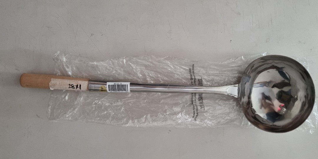 13x11cm HK style long Stainless steel chinese ladle, Furniture & Home ...