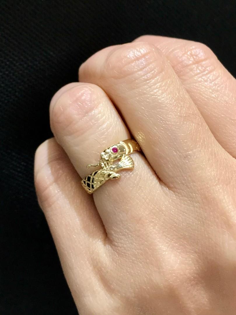 18k gold Arowana ring, Women's Fashion, Jewelry & Organizers, Rings on ...