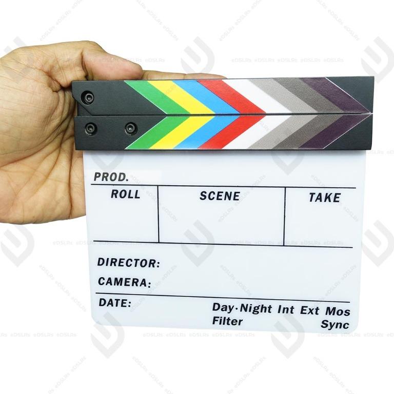 【2021 NEW】eDSLRs Mini Film Camera Cine Video Acrylic Small Clapperboard ...