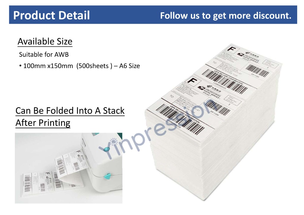 A6 Thermal Label Paper/ A6 Shipping Label / Thermal Label Stickers ...