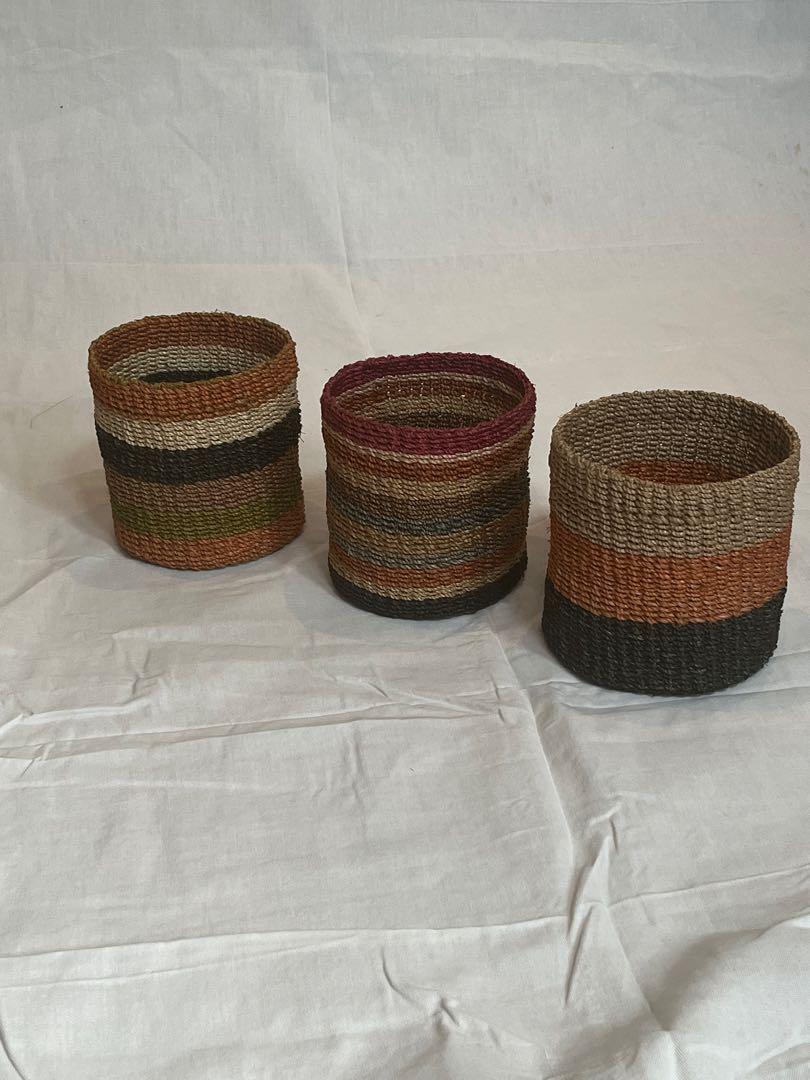 Abaca Native Nordic Small Multi-purpose Basket, Furniture & Home Living ...