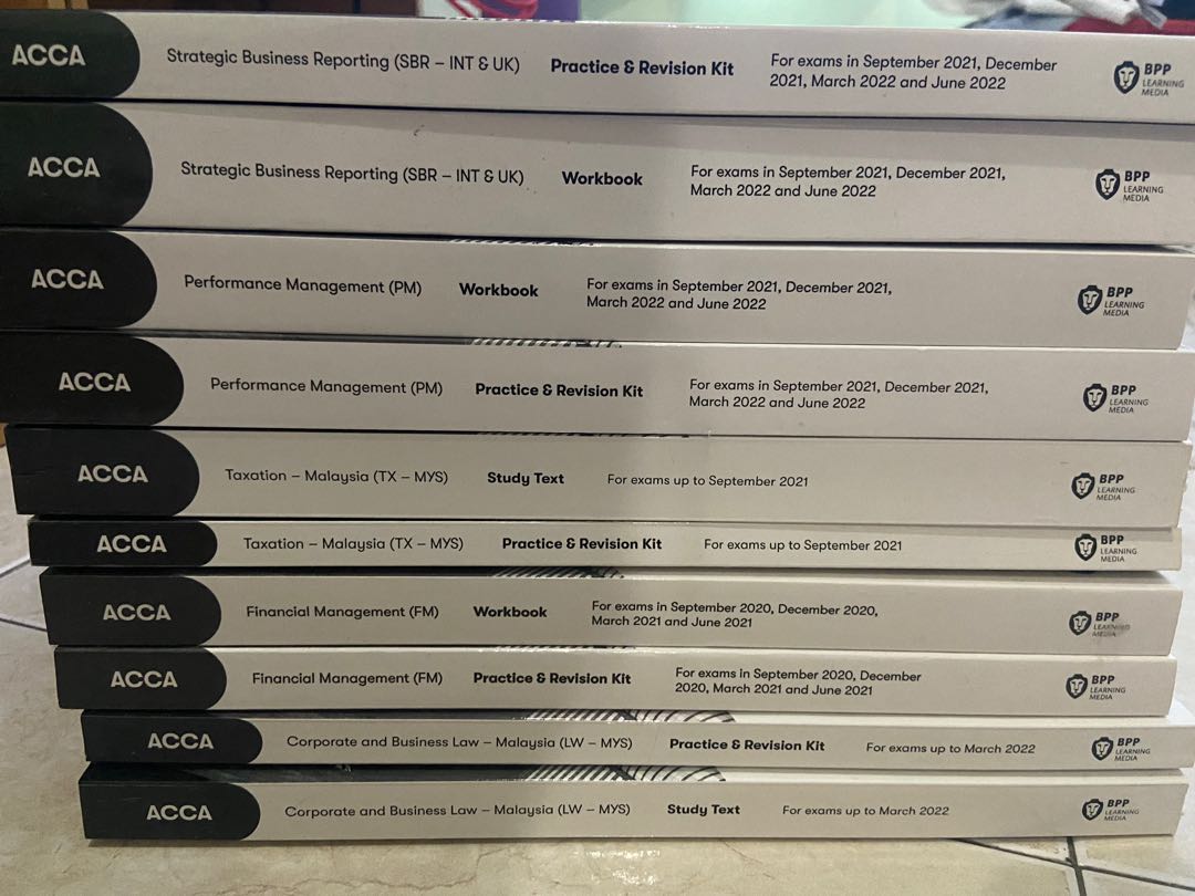 ACCA BPP Revision Kit and Workbook, Hobbies & Toys, Books & Magazines ...