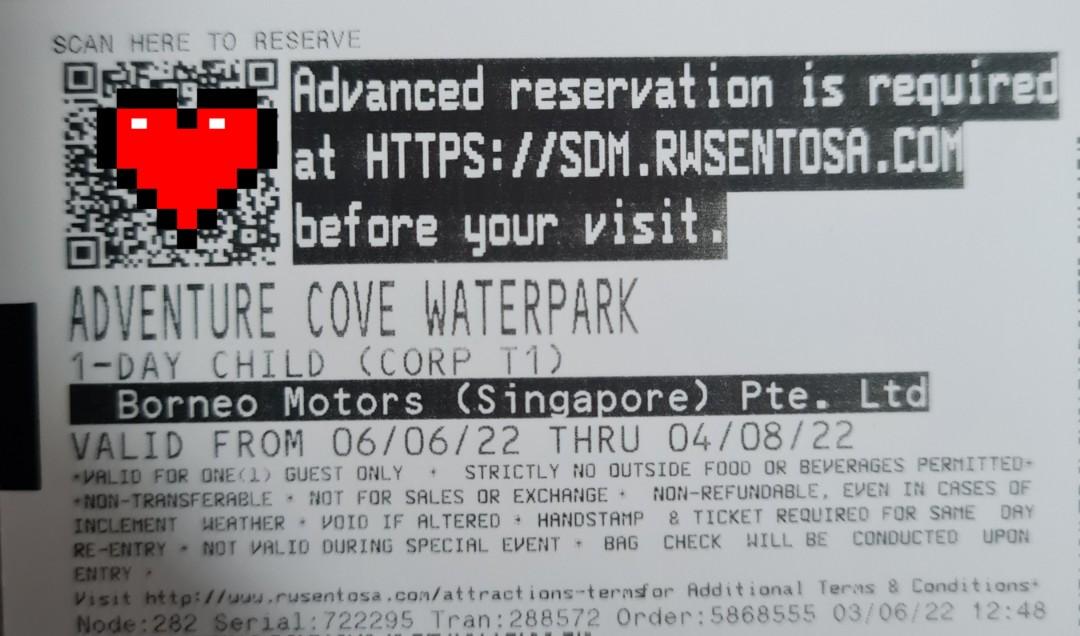 Adventure Cove Waterpark One-Day Ticket, Tickets & Vouchers, Local ...