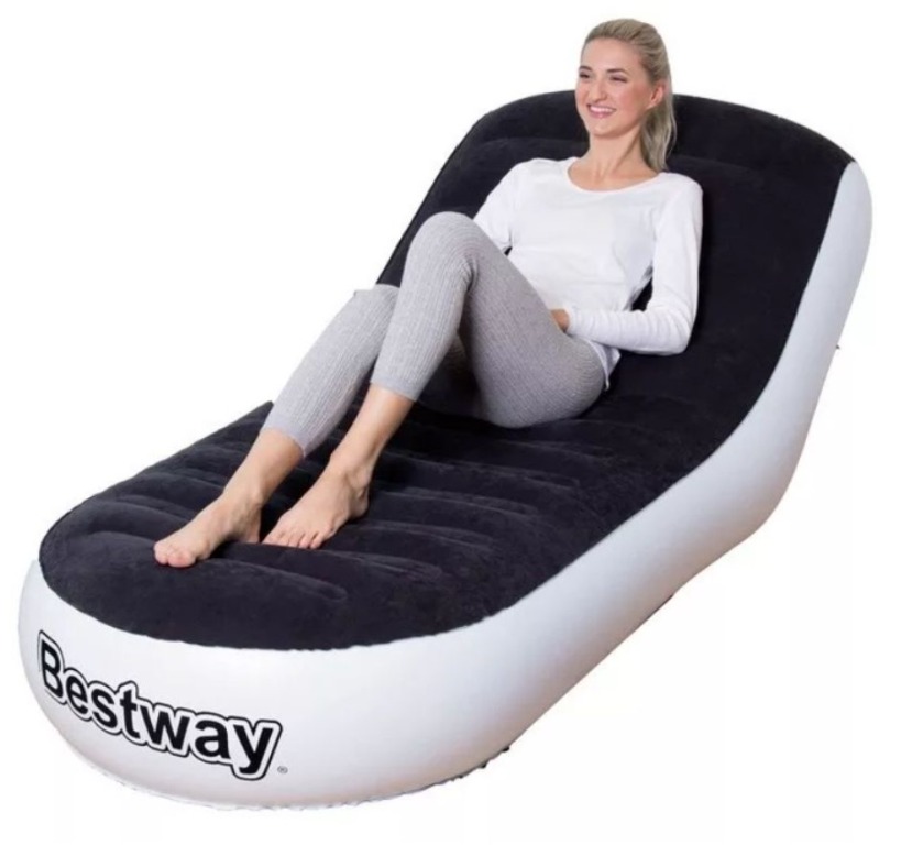 Bestway Soft Top Inflatable Chair L-shaped, Furniture & Home Living ...