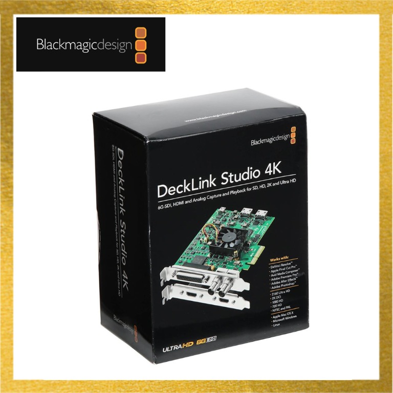 Blackmagic Design DeckLink Studio 4K Capture & Playback Card, Computers ...