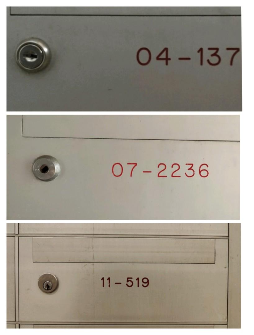 BTO/HDB/CONDO LetterBox (Number/Key) Lock installation, Furniture ...