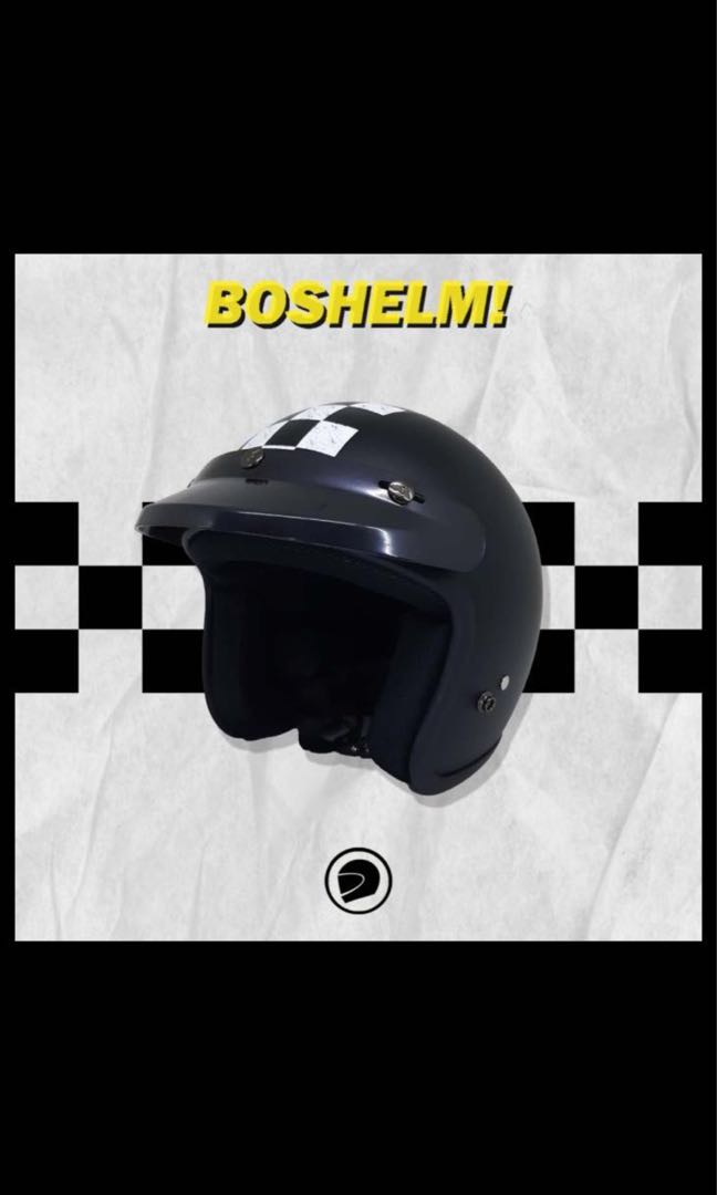Checkered Helmet, Motorcycles, Motorcycle Apparel on Carousell