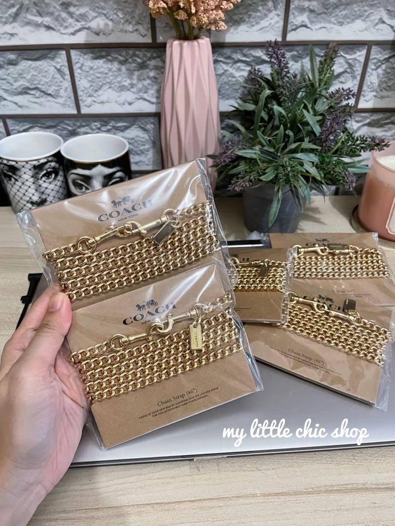 coach gold chain strap, Women's Fashion, Watches & Accessories, Other ...