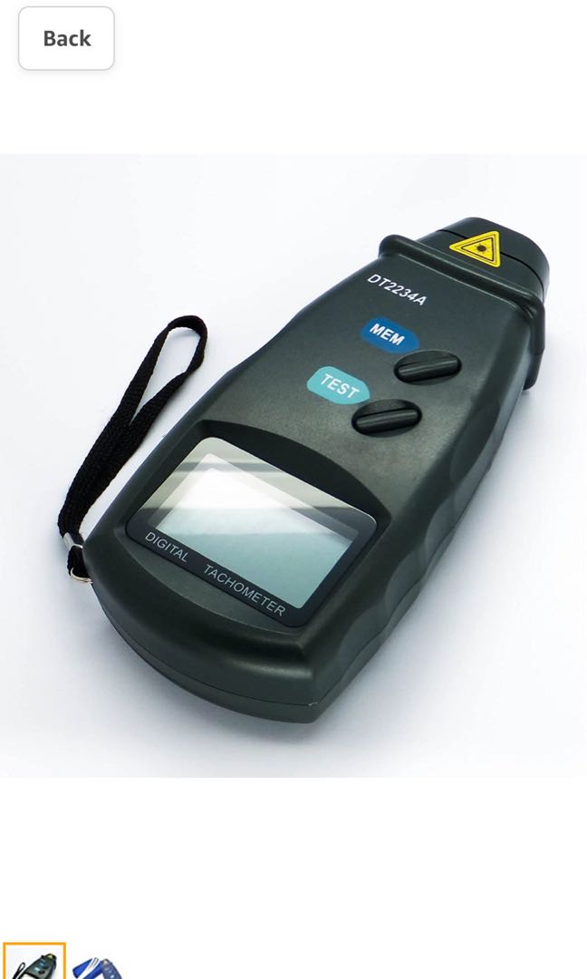 CyberTech Digital Photo Laser Tachometer Non Contact Tach Rpm Meter ...
