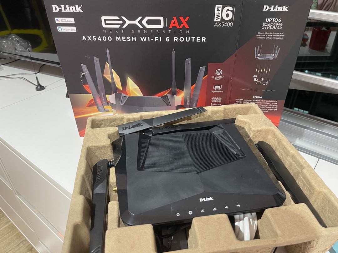 D Link EXO AX AX5400 Mesh Wifi 6 Router, Computers & Tech, Parts ...