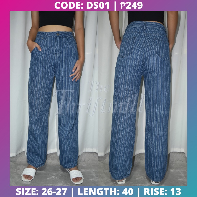 DENIM SQUAREPANTS | MOM JEANS | WIDELEG & BAGGY PANTS, Women's Fashion ...