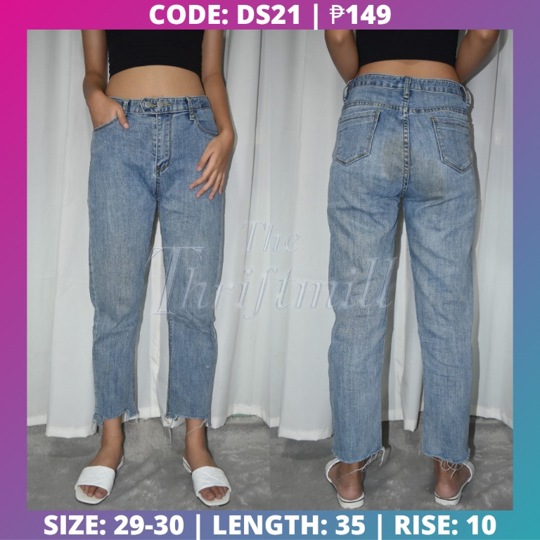 DENIM SQUAREPANTS | MOM JEANS | WIDELEG & BAGGY PANTS, Women's Fashion ...